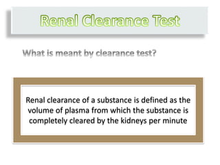 Renal function tests | PPT
