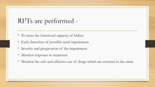 Renal function tests | PPTX