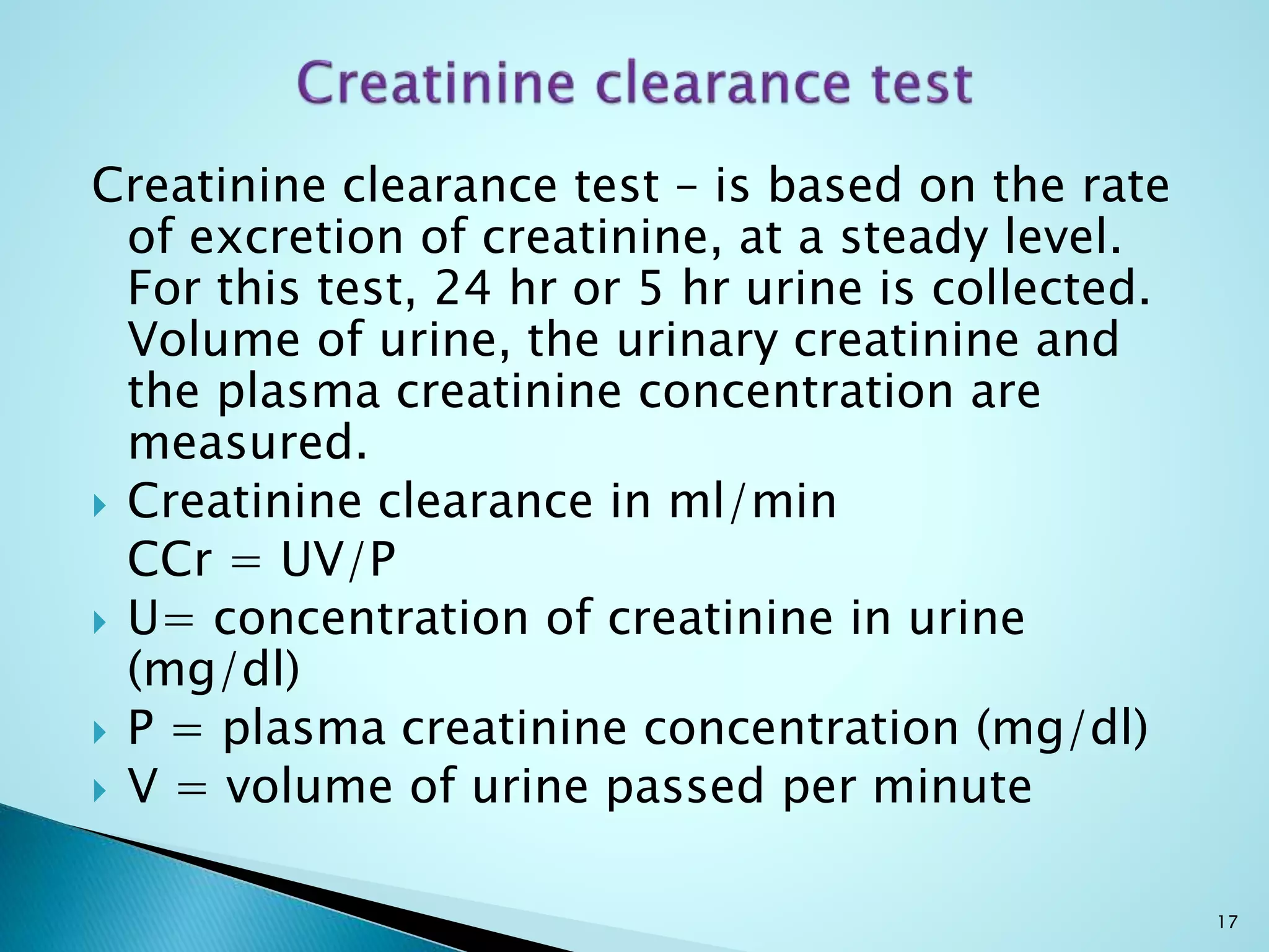 Renal function tests Dr.K.Santha | PPTX