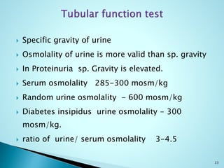 Renal function tests Dr.K.Santha | PPTX