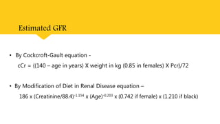 Renal function tests | PPTX