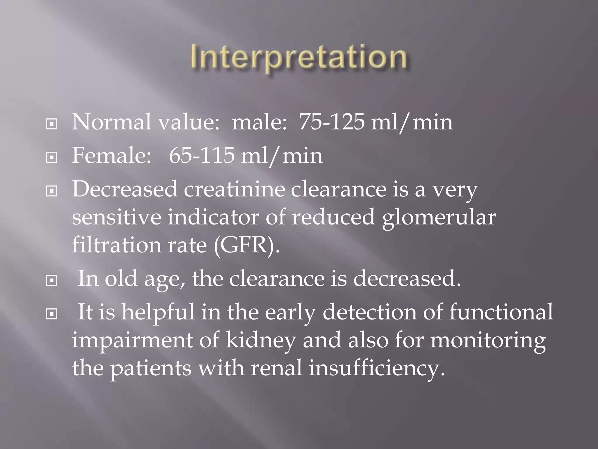 Renal function tests | PPTX