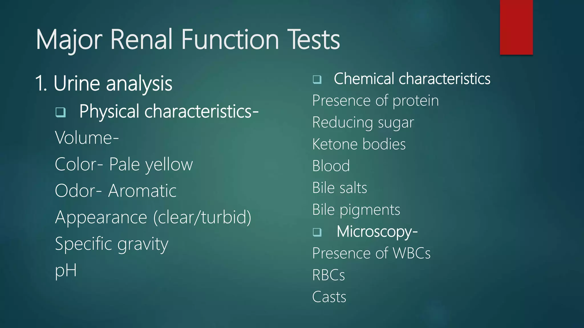 Renal Function Tests | PPT