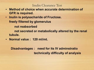 RENAL FUNCTION TESTS FOR PARAMEDICAL AND MEDICAL STUDENTS | PPT