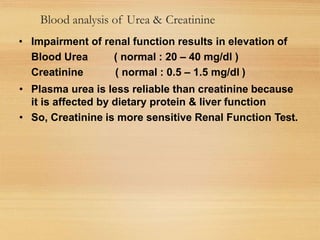 RENAL FUNCTION TESTS FOR PARAMEDICAL AND MEDICAL STUDENTS | PPT