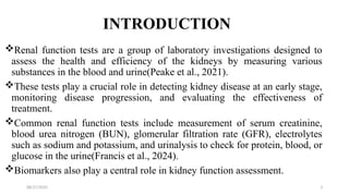 The Trending Current Renal function tests | PPTX