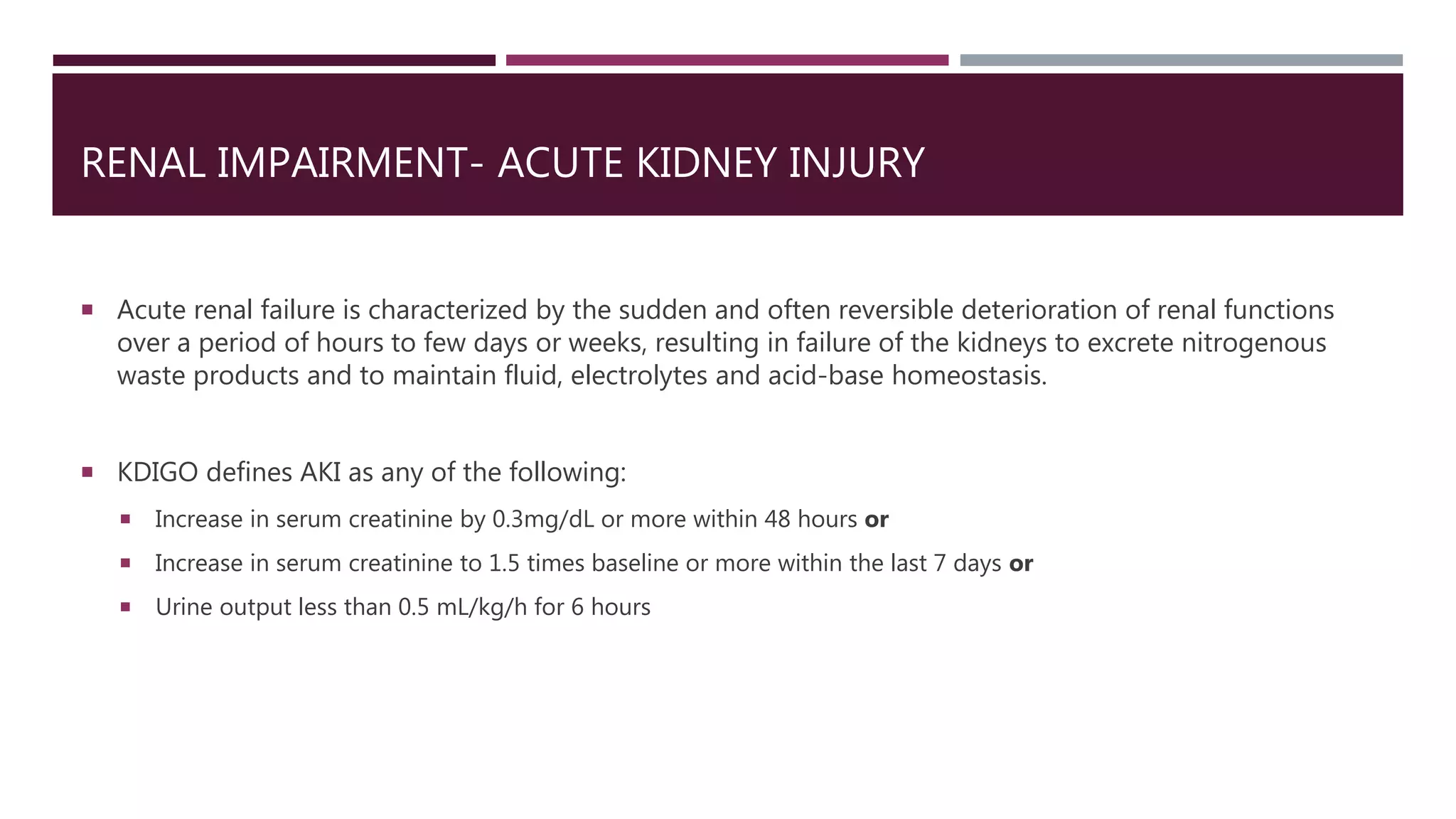 Renal impairment and anaesthesia | PPTX