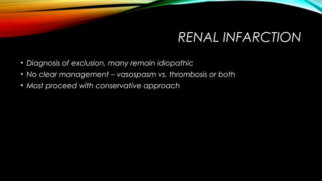 Renal infarction morning report 2-10-2014 | PPT