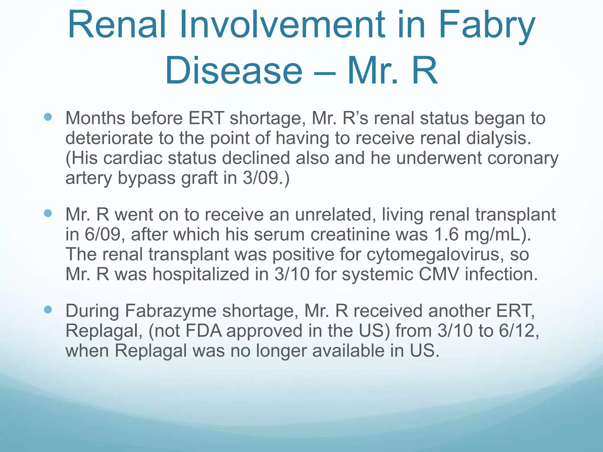 Renal involvement in fabry disease | PPTX