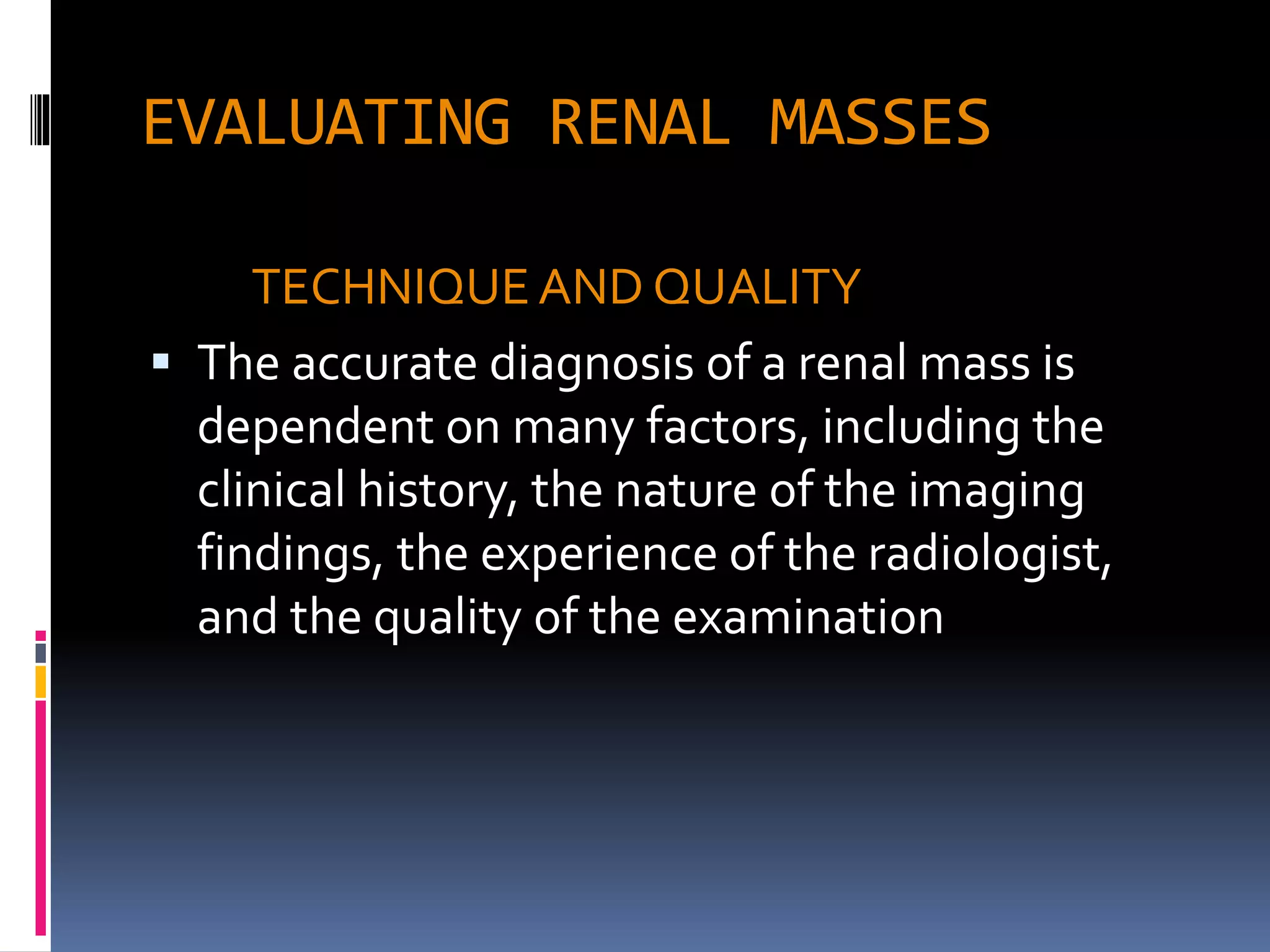 SOLID RENAL MASSES imaging | PPTX