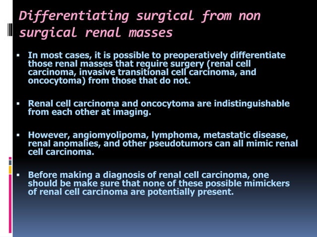 SOLID RENAL MASSES imaging | PPTX