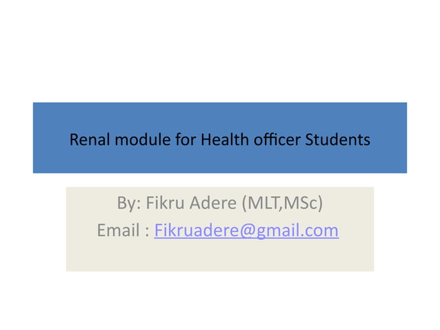 renal module.pptx microbiology of renal module | PPTX