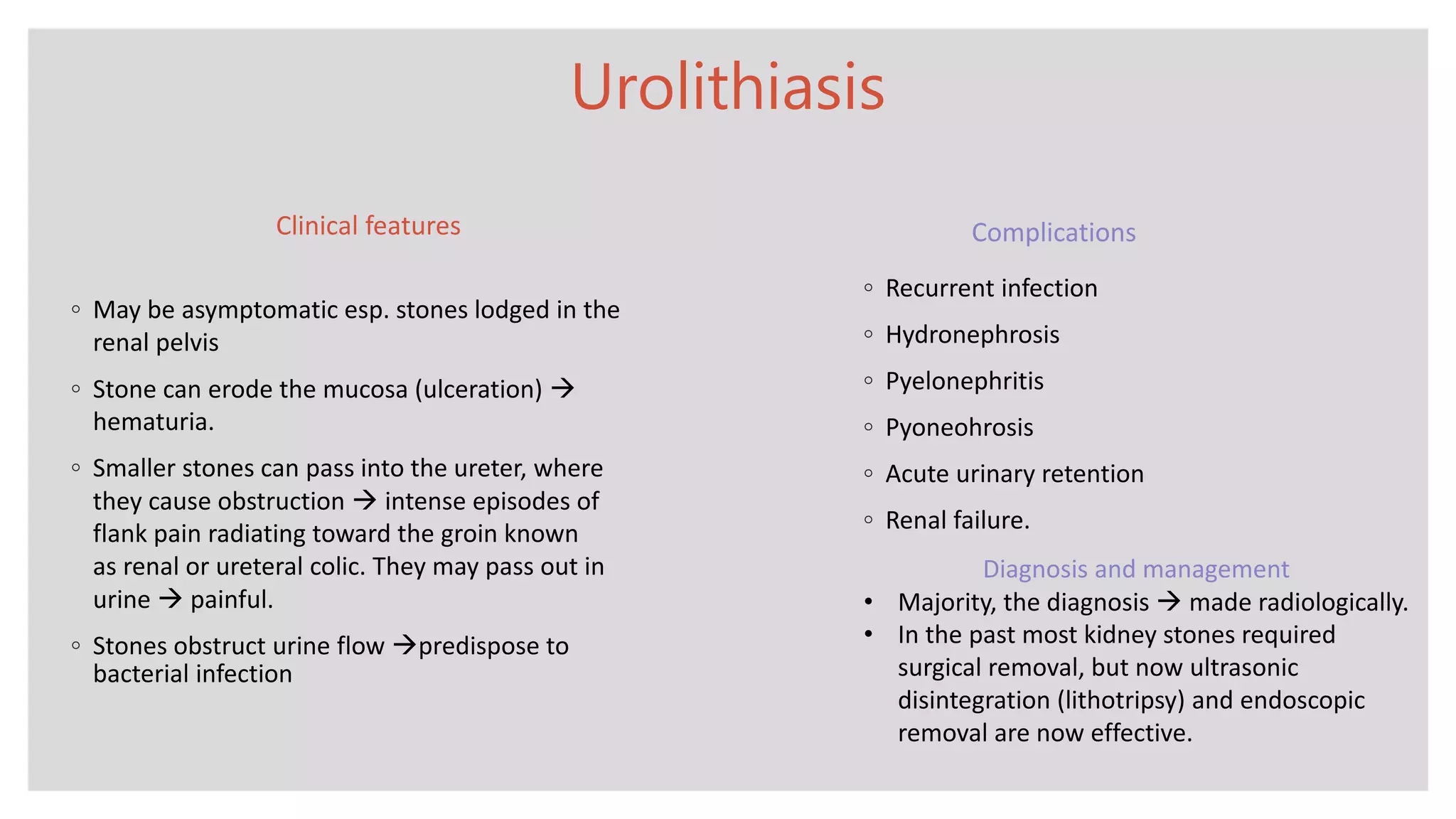 Renal pathology lecture 2&3. Infection of upper and lower urinary tract ...