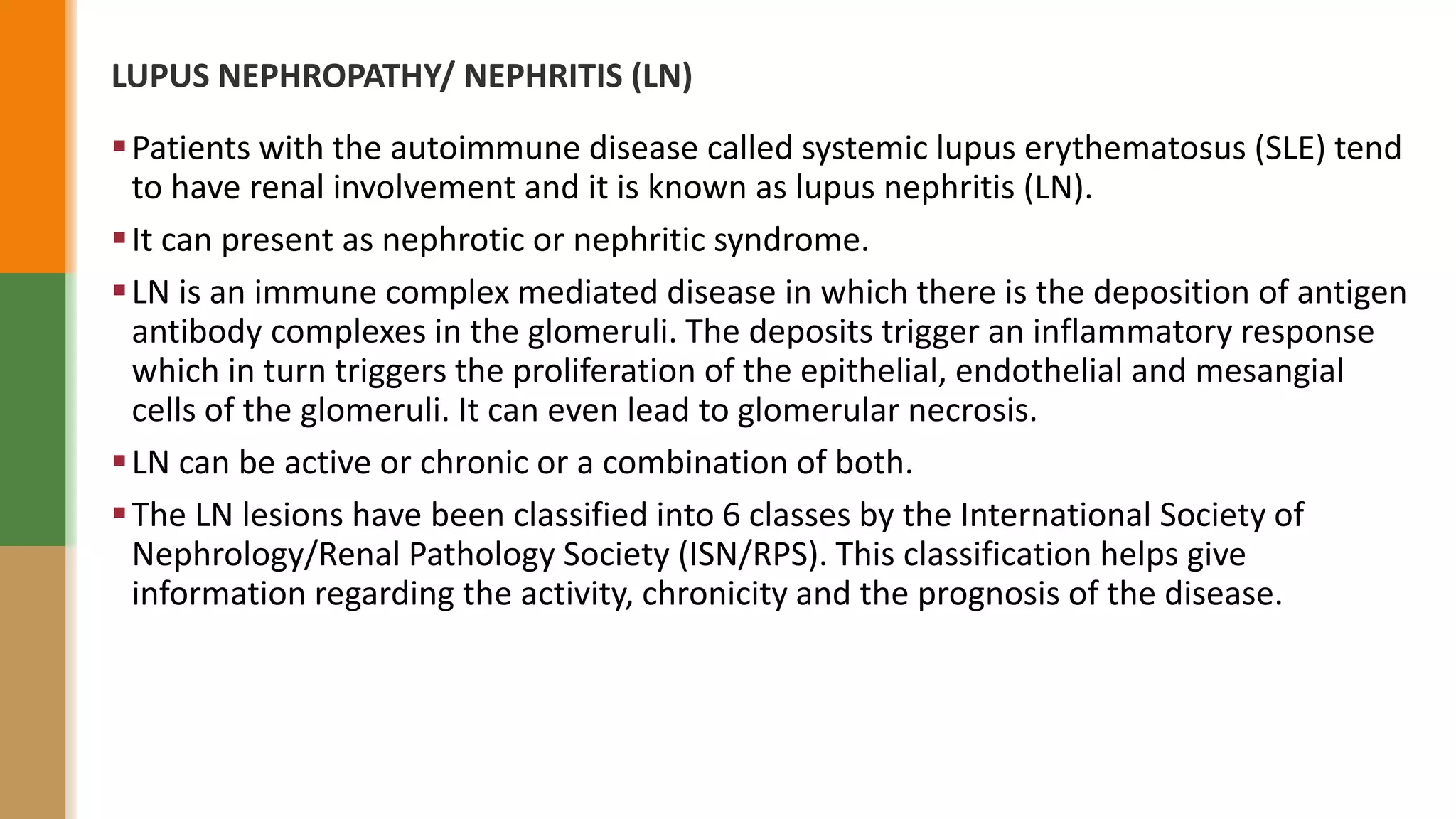 Renal pathology lecture5 Nephrotic & Nephritic syndrome. Sufia Husain ...