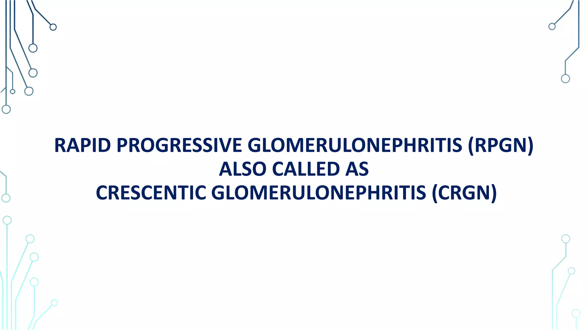 Renal pathology lecture 6 Rapid Progressive Glomerulonephritis ...