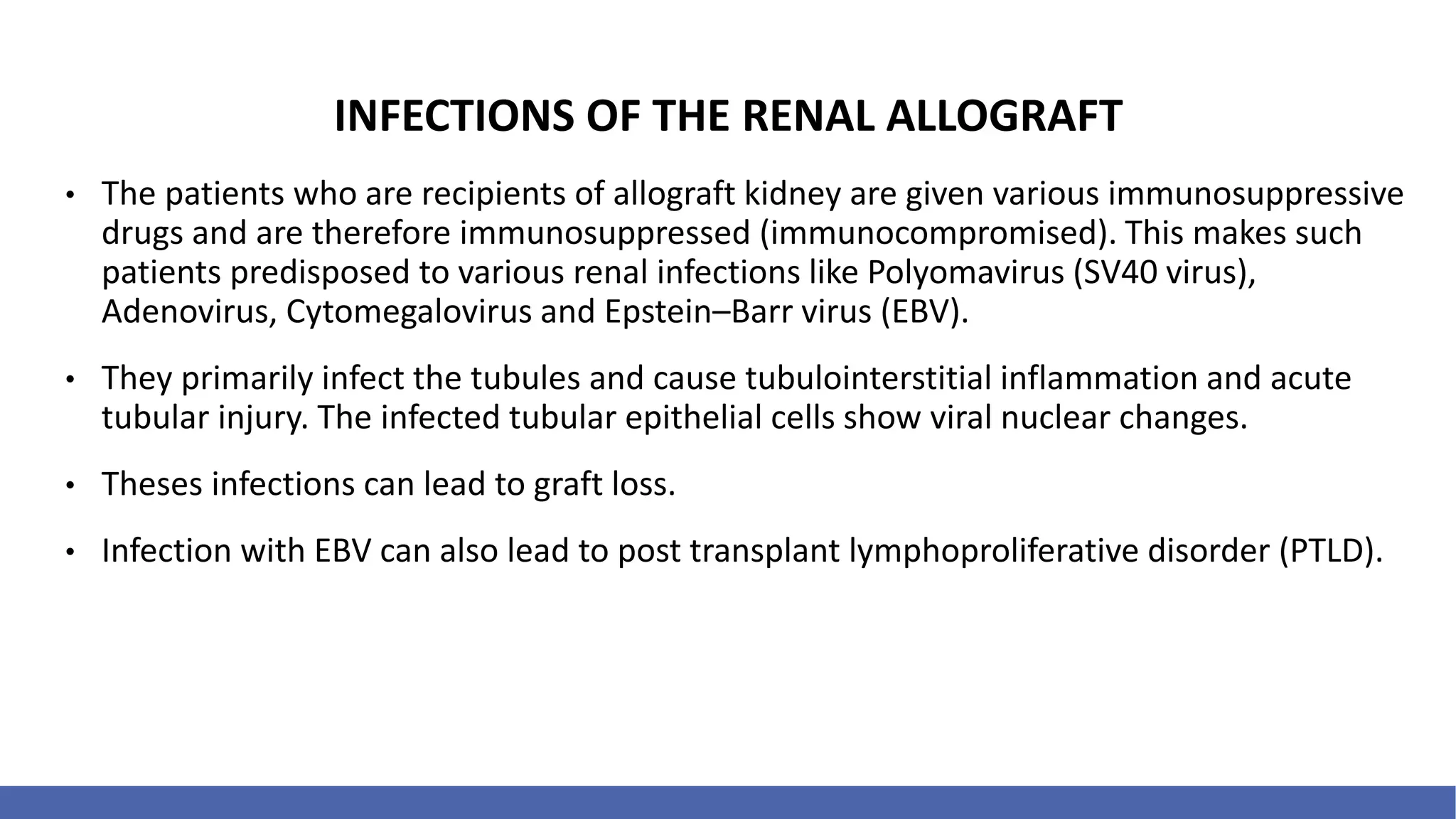 Renal pathology. Lecture 7 Introduction to Allograft Kidney Pathology. Sufia Husain 2020 | PPTX