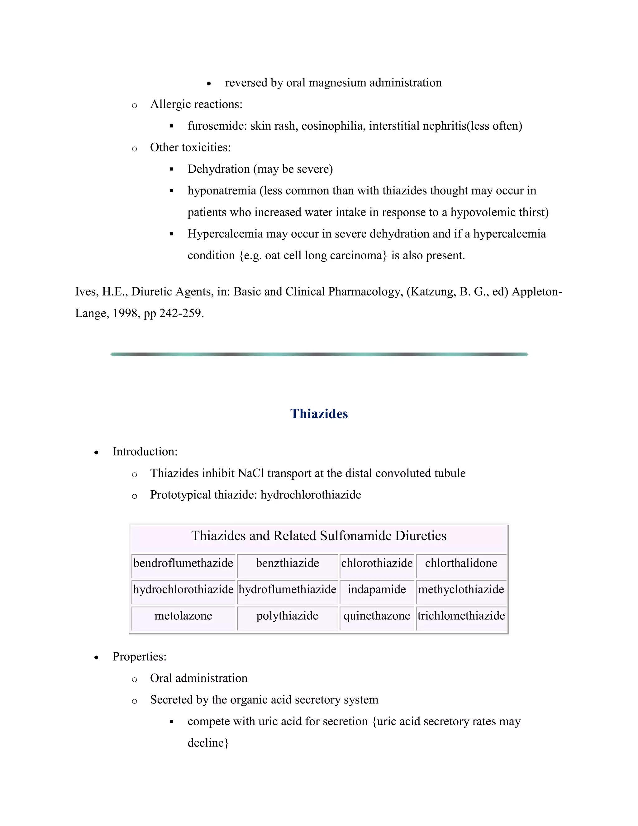 Renal pharmacology | PDF