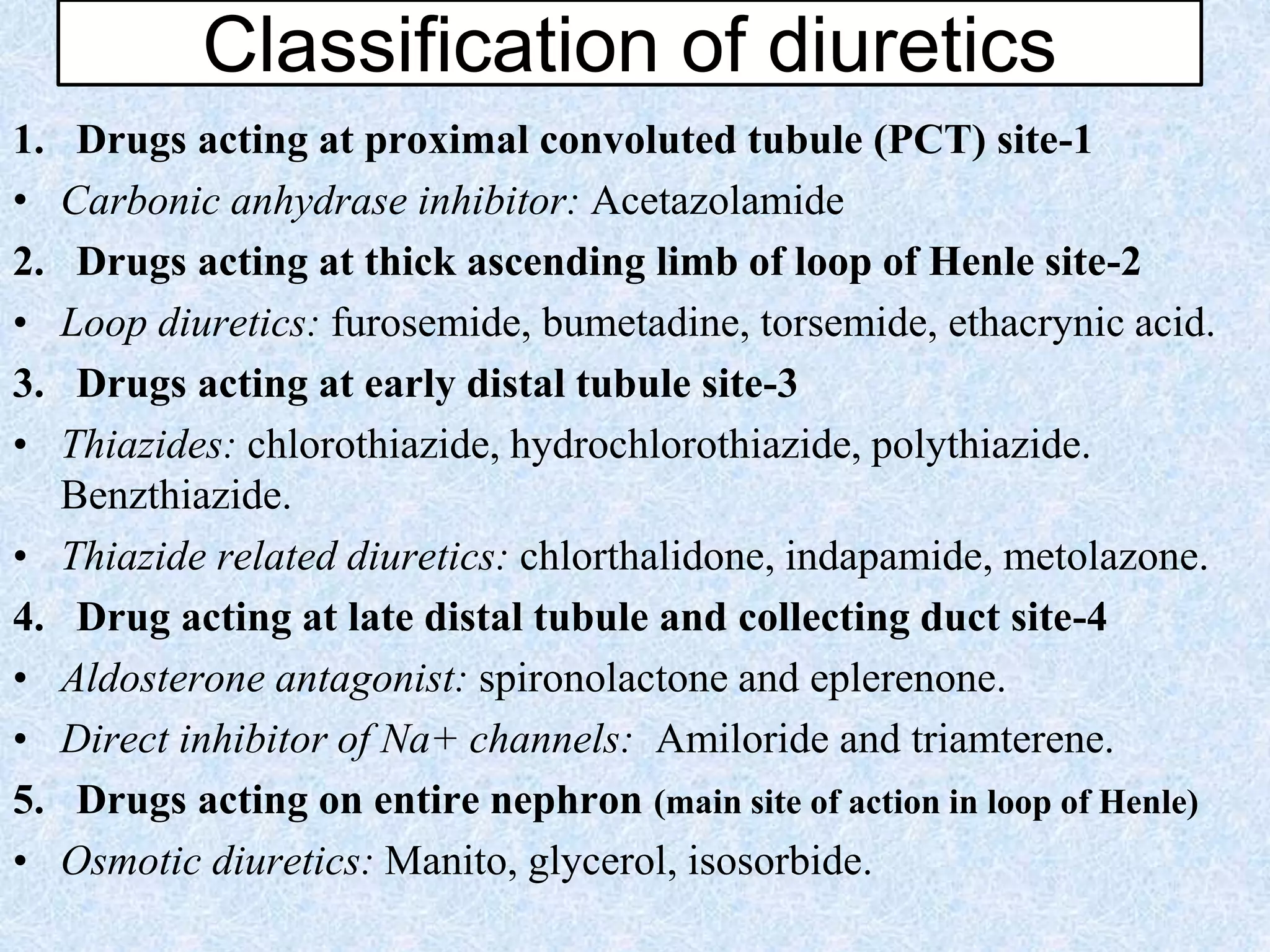 Renal pharmacology | PPTX