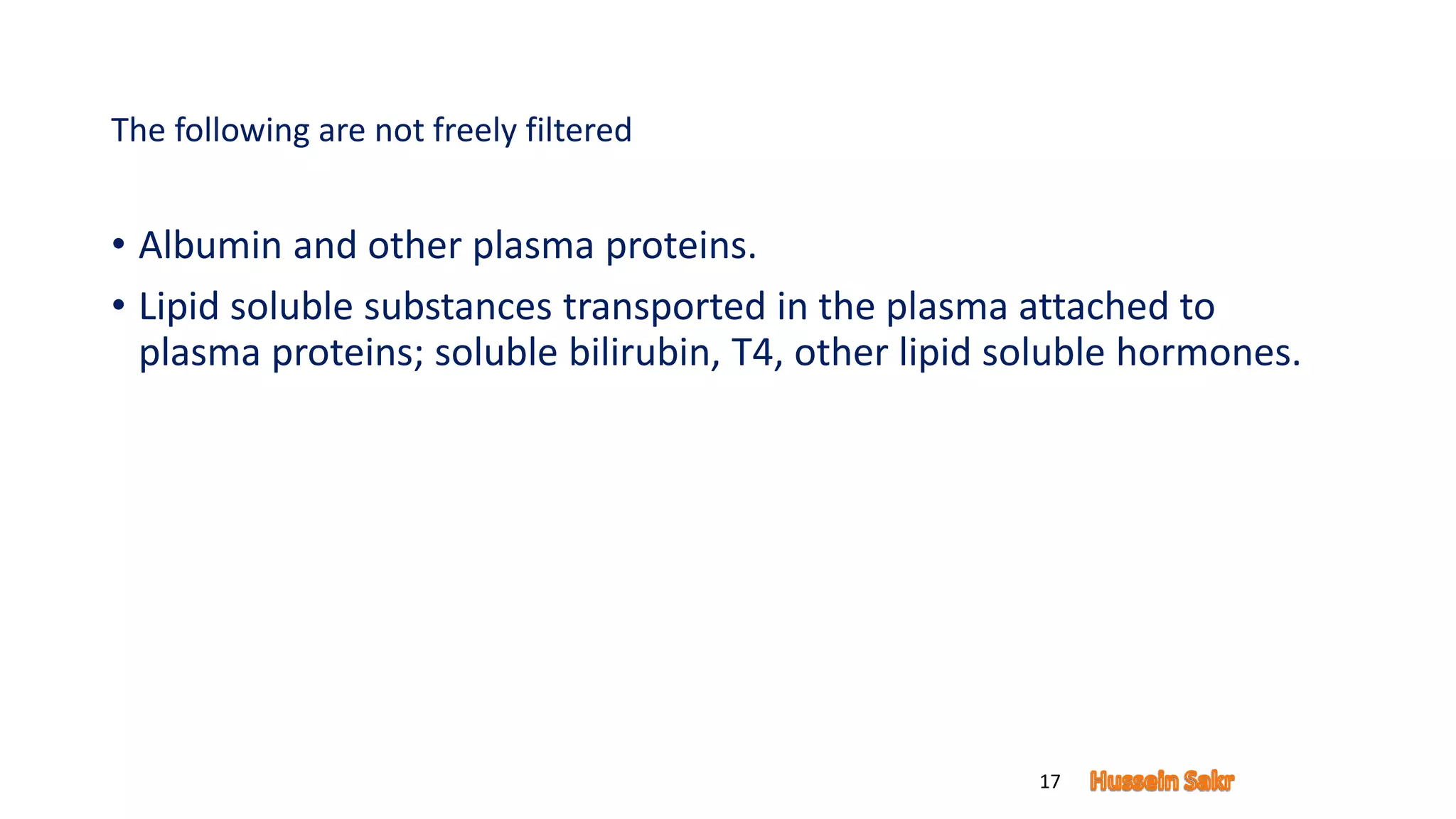 Renal physiology, renal blood flow, autoregulation, golmerular ...