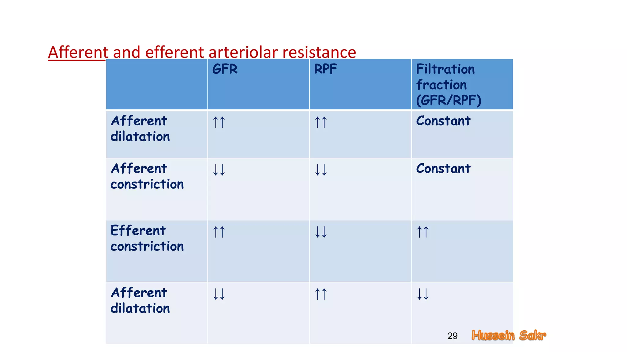 Renal physiology, renal blood flow, autoregulation, golmerular ...