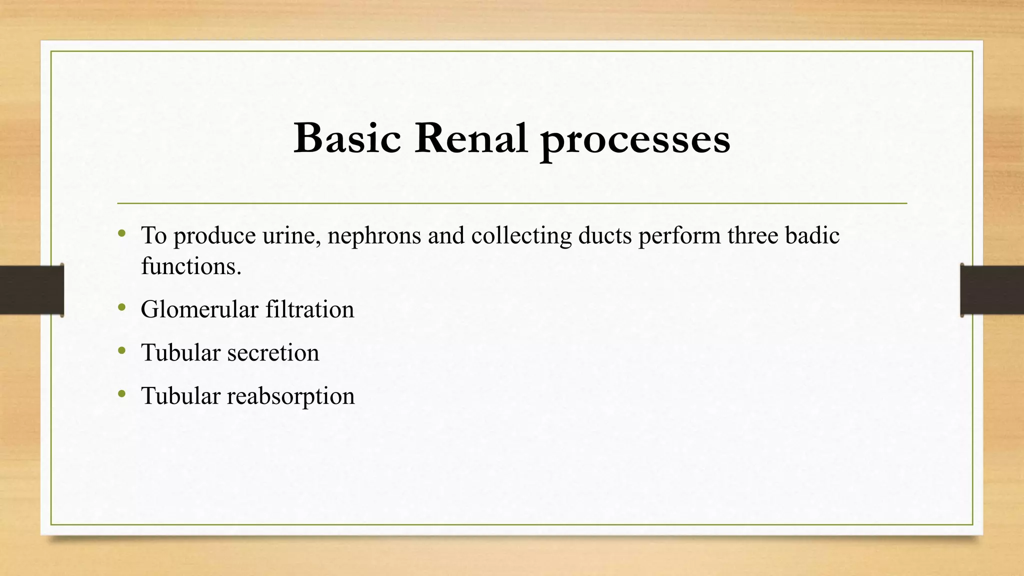 Tubular secretion and tubular reabsorption | PPTX