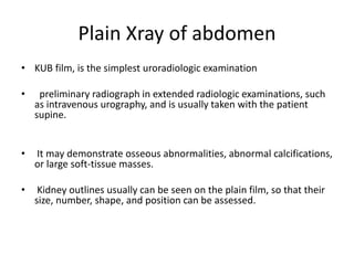 Renal radilogy | PPTX