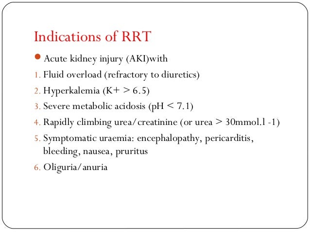Renal replacement therapy