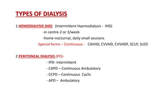 Management of Chronic Kidney disease Dialysis & Transplantation | PPT