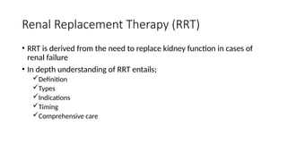 Renal Replacement Therapy Lecture.BCM pptx | PPTX
