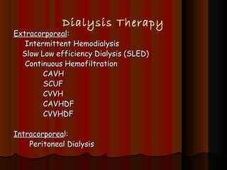 Renal replacement therapy | PPT