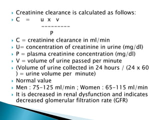 Renal function tests | PPTX