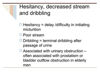 Renal system history taking & urine analysis 2012 | PPT