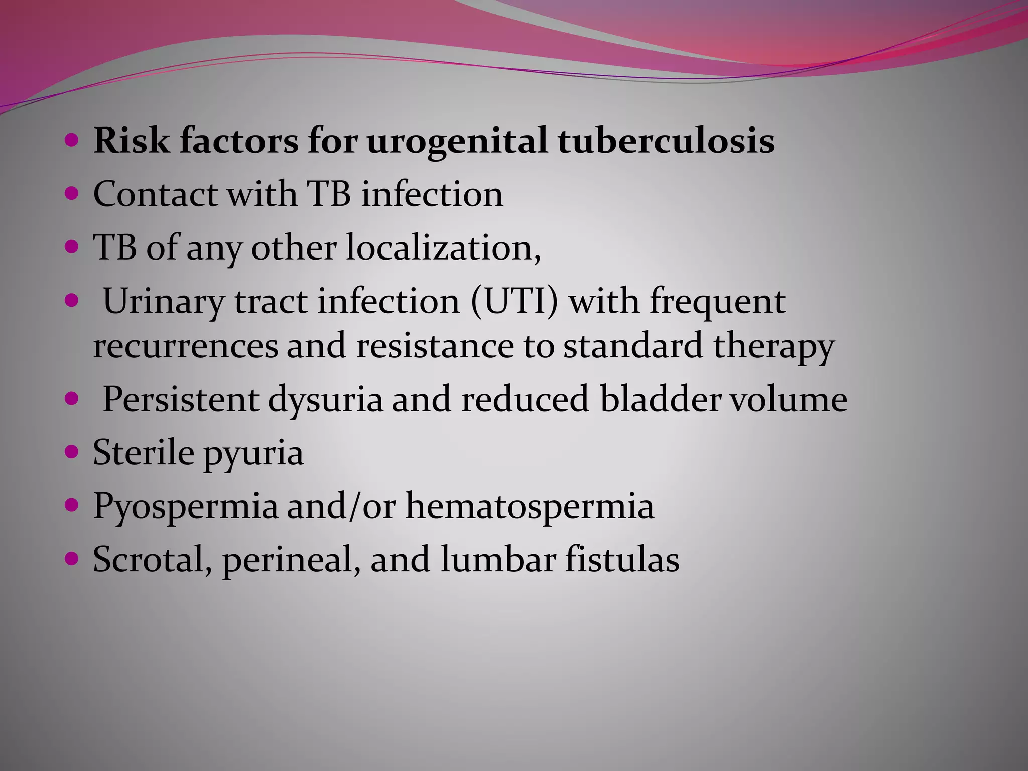 Renal Tuberculosis - Kidney and tubercular manifestations | PPTX