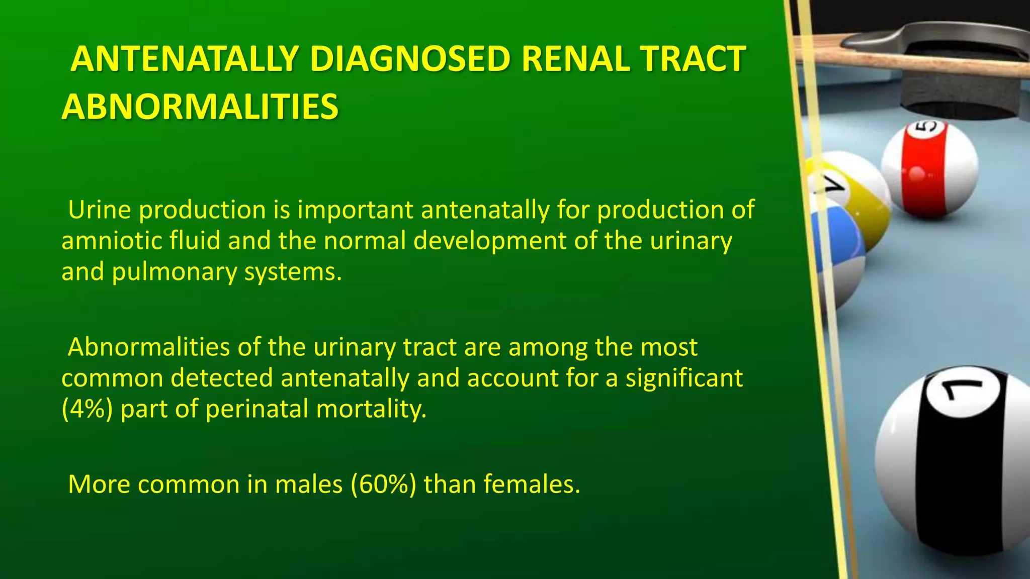 Renal tract anomalies | PPTX