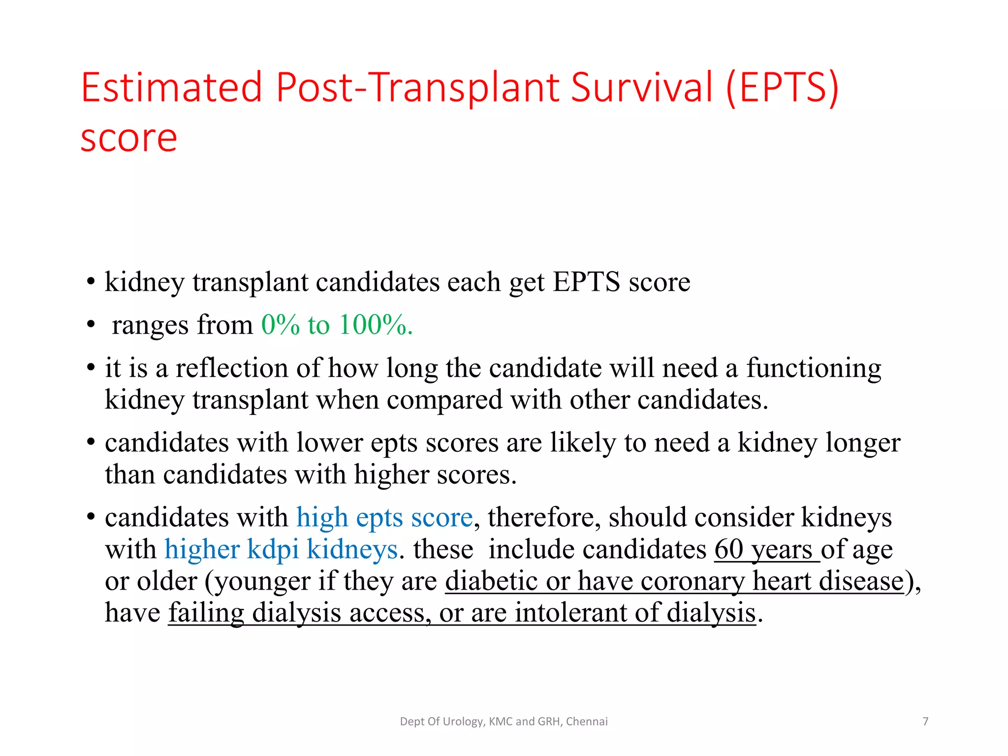 Renal transplant recipient- selection | PDF