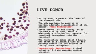 Renal Transplantation and Patients management | PPTX