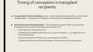 Renal transplantation in pregnancy | PPTX