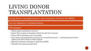 Renal transplantation surgery and its complications | PPTX