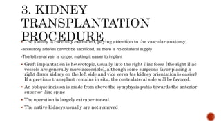 Renal transplantation surgery and its complications | PPTX