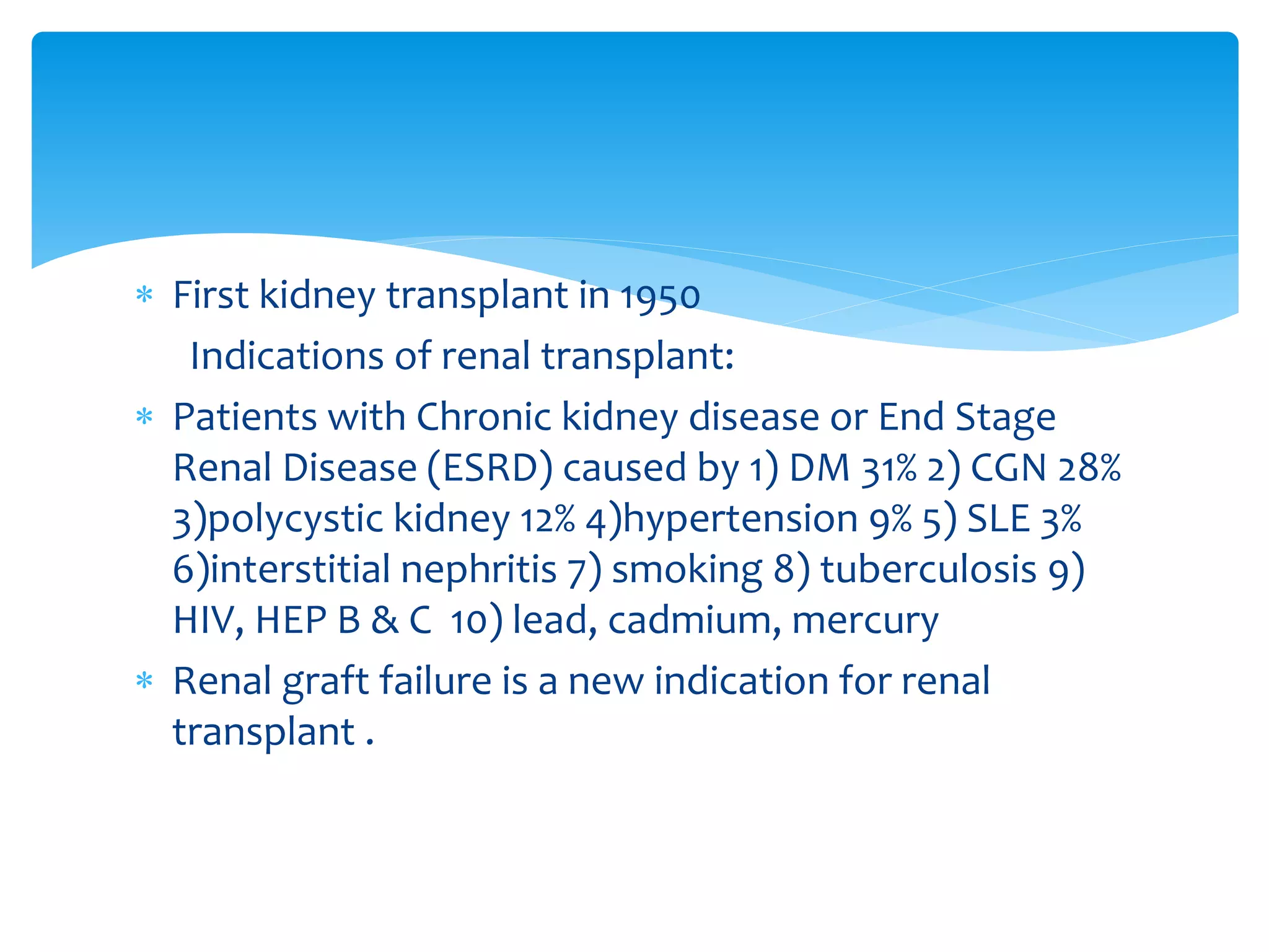 Renal transplant: anaesthetic implications & considerations | PPTX