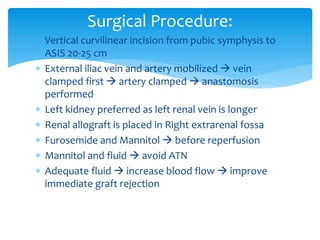 Renal transplant: anaesthetic implications & considerations | PPTX