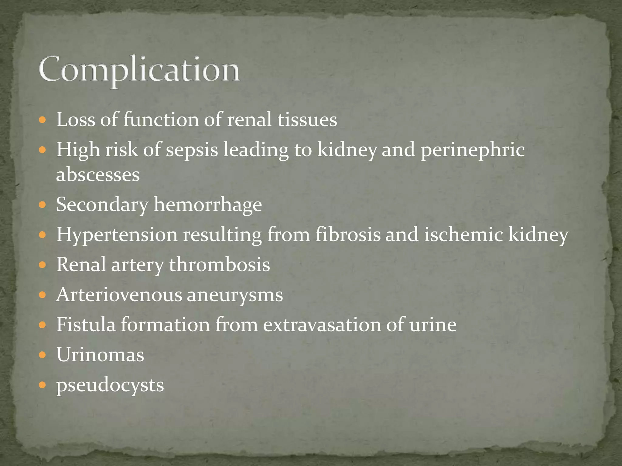 RENAL TRAUMA-FOR NEPHRO - UROLOGY STUDENTS | PPTX