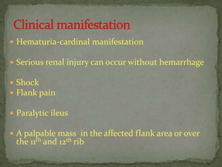 RENAL TRAUMA-FOR NEPHRO - UROLOGY STUDENTS | PPTX