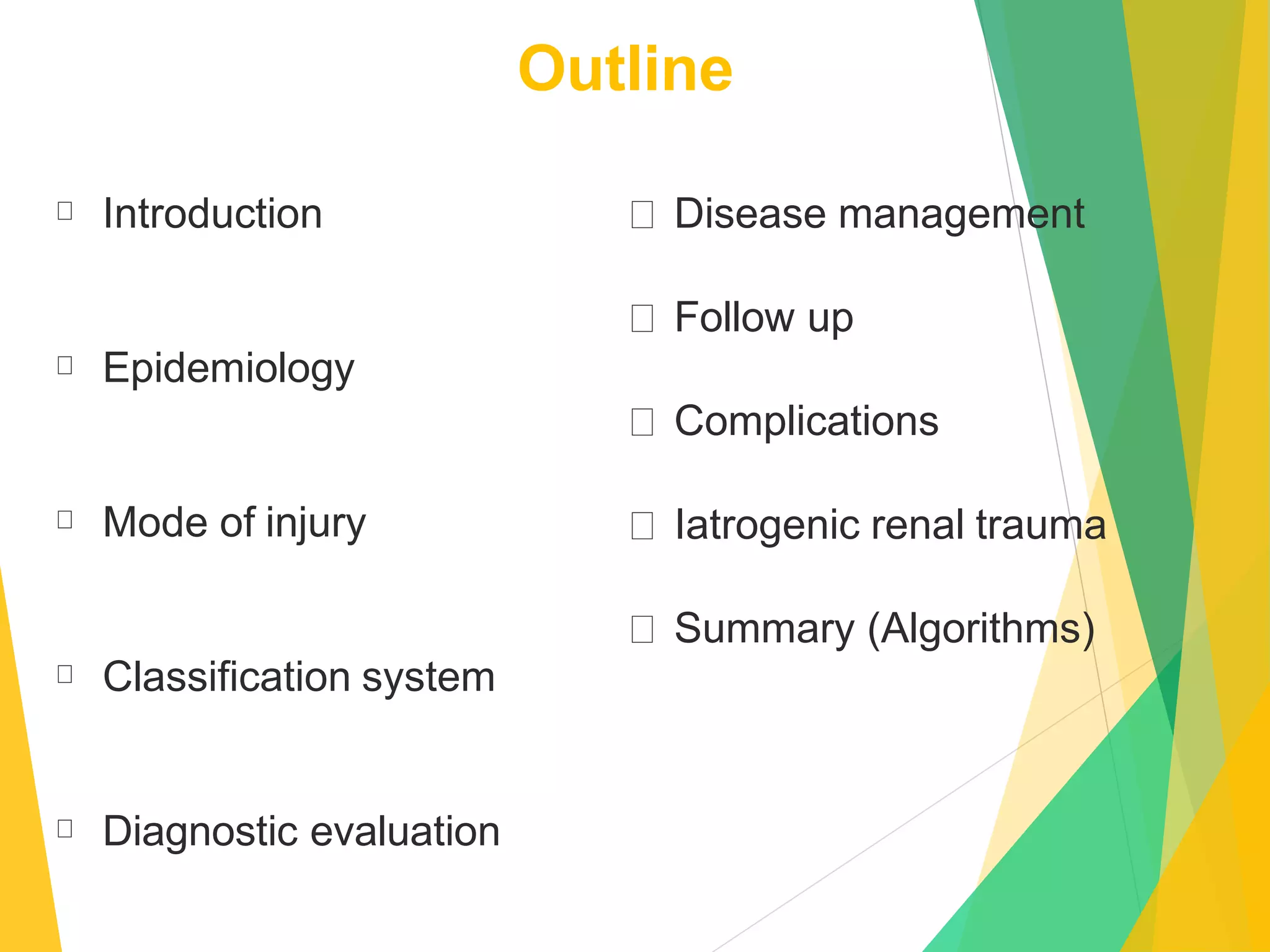 Management of Renal trauma | PPTX