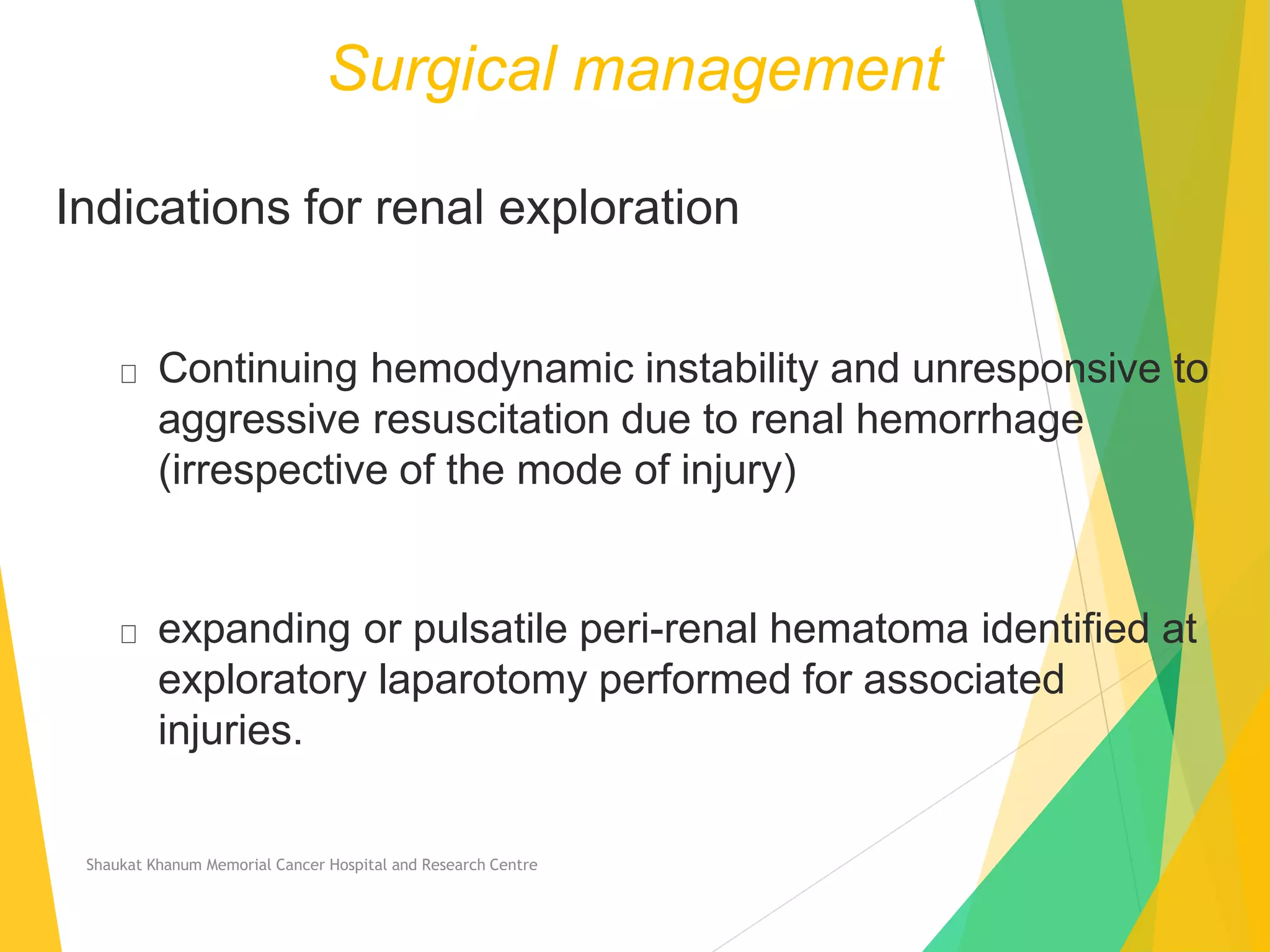 Management of Renal trauma | PPTX