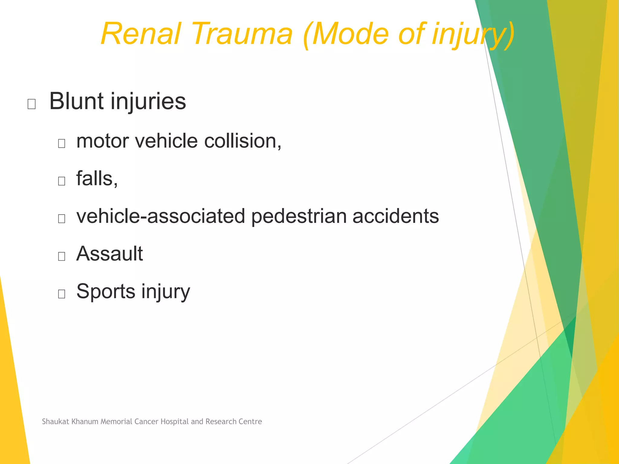 Management of Renal trauma | PPTX