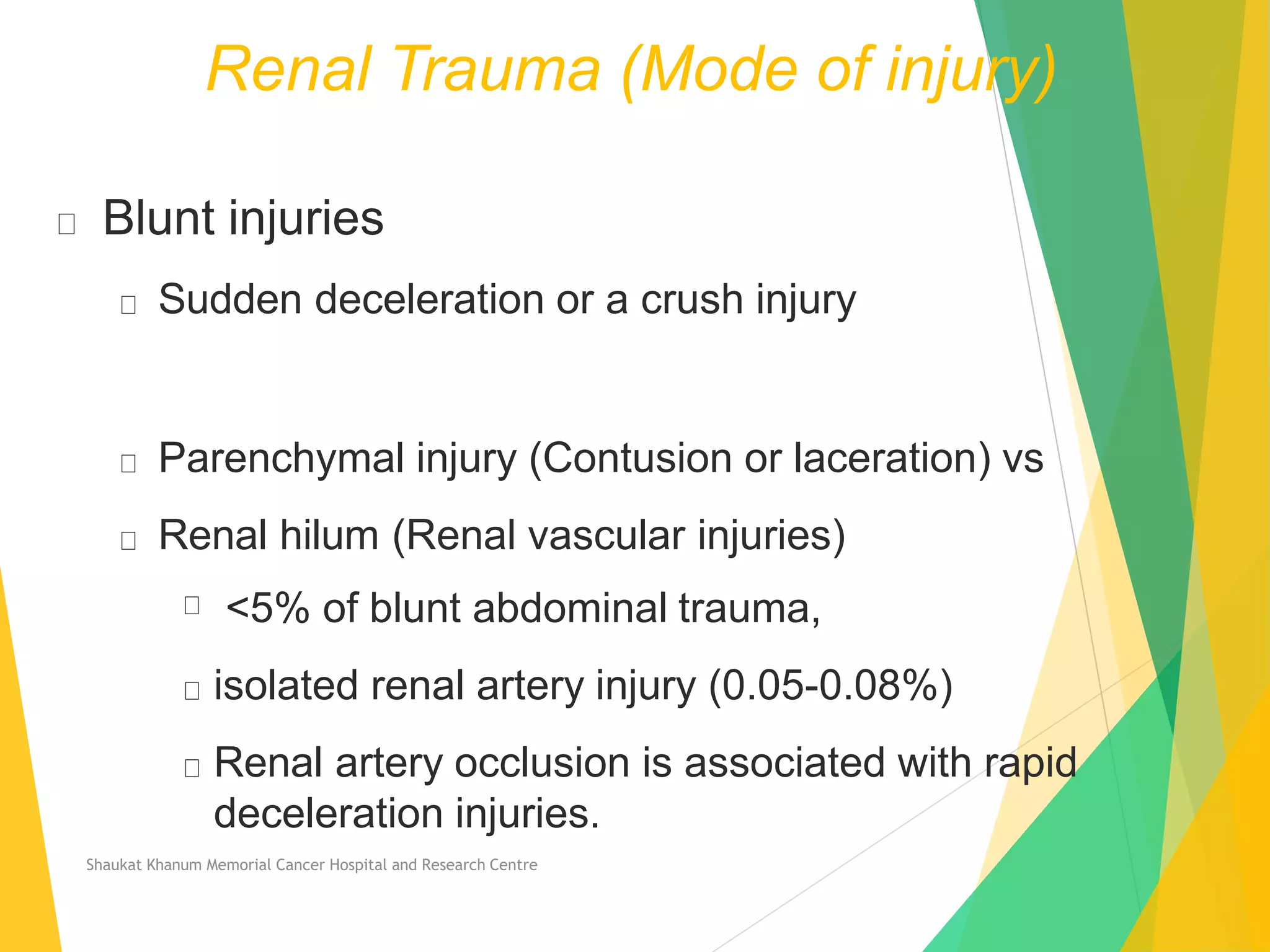 Management of Renal trauma | PPTX