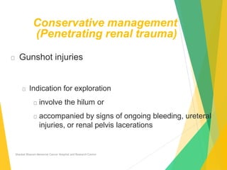 Management of Renal trauma | PPTX