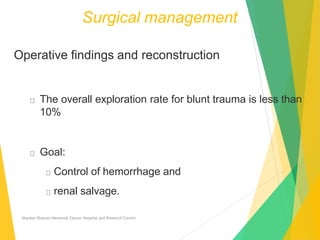 Management of Renal trauma | PPTX