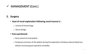 Renal trauma - Kidney trauma | PPTX